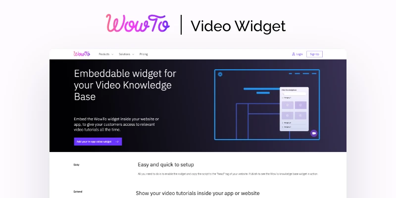 Embeddable Video Widget for your knowledge base | WowTo